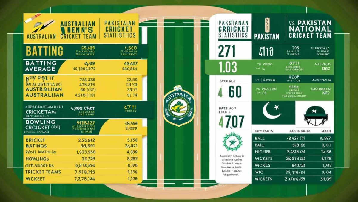 Australian men’s cricket team vs Pakistan national cricket team stats ...